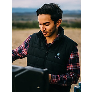 ORORO Men's Tall Size Heated Vest with Battery Pack, Puffer Heating Vest (Charger Not Included) (Black, XLT)