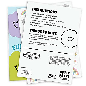 xo, Fetti Rainbow Temporary Tattoos - 46 Glitter Styles | Unicorn Birthday Party Supplies, Oh Happy Day Baby Shower, Magical Party Favors