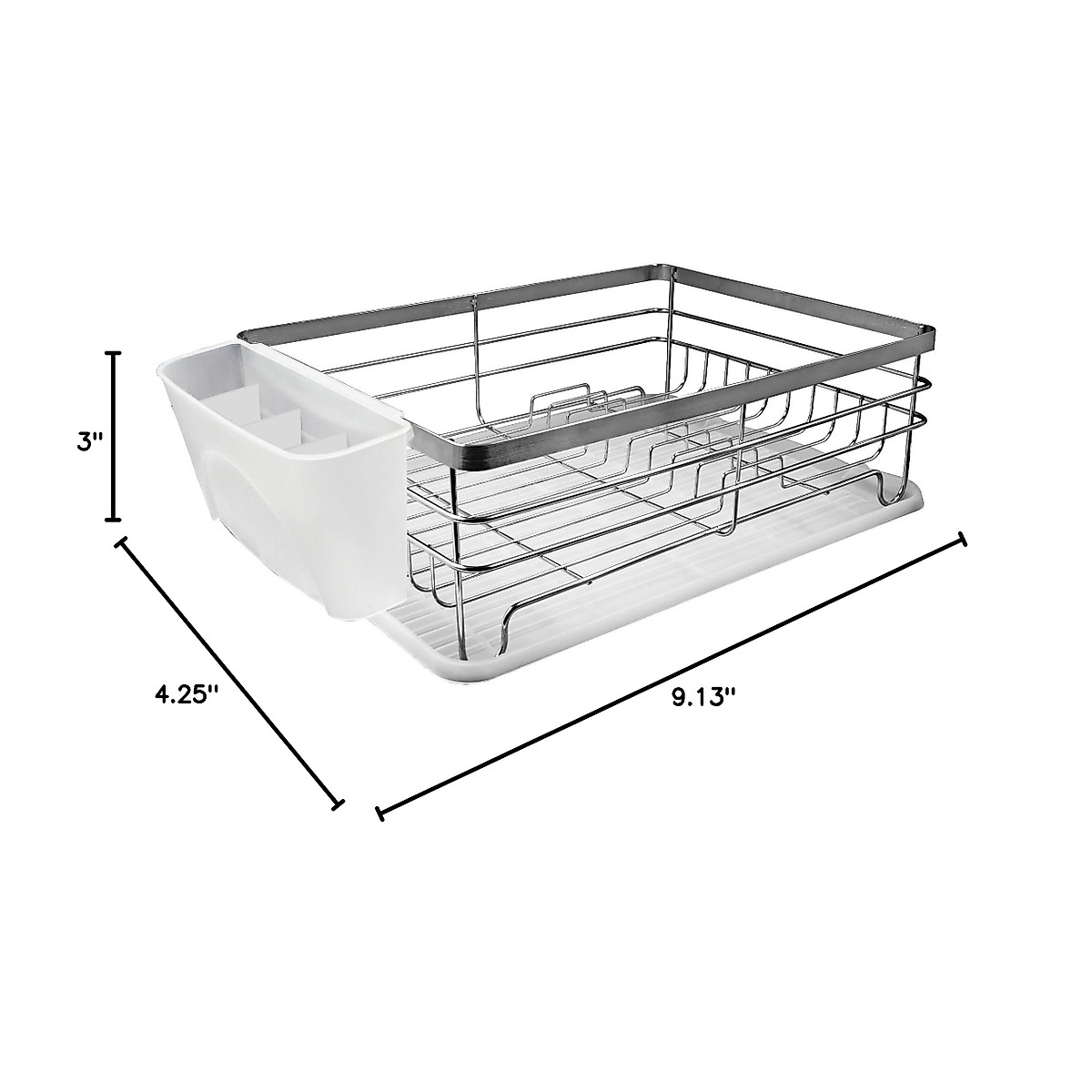 Neat-O Kitchen Dish Drainer PP Utensil Holder Silverware Cup Basket (White)