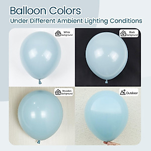 Awenztech 110pcs Dusty Blue Balloons, 18 12 10 5 inch Dusty Blue Balloons Different Sizes Dusty Blue Balloon Arch Kit for Bridal Shower Gender Reveal Baby Shower Birthday Party Decorations