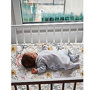 Crib Sheet Jersey Cotton, Fitted Cotton Baby & Toddler Universal Crib Sheets, Floral Crib Sheet Set