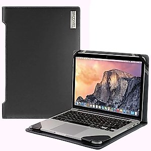 Broonel - Profile Series - Black Leather Laptop Case - Compatible with ASUS Chromebook Flip C214 11.6"