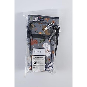 Nuovoware Water Bottle Carrier Bag, 25oz/32oz Bottle Pouch Holder, Adjustable Shoulder Hand Strap 2 Pocket Sling Neoprene Sleeve Sports Water Bottle Accessories for Hiking Travelling Camp, Gray Puppy