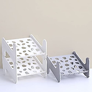 CUSNESTAL Shoe Stacker Slotz Space Saver, Shoe Racks for Closet Organization Durable Plastic Shoes Holder for Home Office Storage, White, 2 Pack