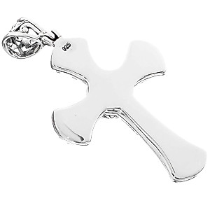 Latin Cross Bali Scrollwork 925 Sterling Silver Pendant, 2 1/16"