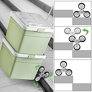 180lbs Stair Climbing Cart Hand Truck - Stairs Climber Cart for Groceries with Adjustable Handle Lightweight Folding Stair Climbing Dolly Cart Stair Climber Dolly for Shopping, Moving & Office