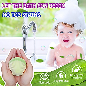 Mermaid Bath Bombs for Kids Girls with Surprise Inside, 6 Pcs Natural Fizzy Princess Fun Shell Bubble Bath Bomb Kit with Jewelry Toys, Christmas Easter Basket Stuffer Valentines Day Birthday Gift Set