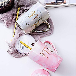 Yesland 13.5 Oz Mr and Mrs Coffee Mugs, Wedding Gifts for Couple/Bride and Groom, Ceramic Marble Cups for Bridal Shower Engagement Wedding, Married Couples Anniversary