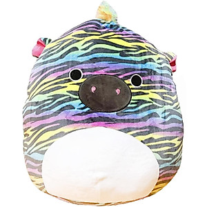 SQUISHMALLOW KellyToys - 8 Inch (20cm) - Safiyah The Rainbow Zebra - Colourful Squad