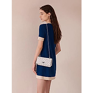 GM LIKKIE Clutch Purse for Women, Evening Envelope Quilted Wallet Bag, Crossbody Foldover Pearl Wedding Shoulder Handbag (Nude Pink)