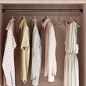 Closet Rod Bracket Stainless Steel Socket Flange Holder Heavy Duty Screw Pole Curtain Rod Shower Rod Support Black 2pcs