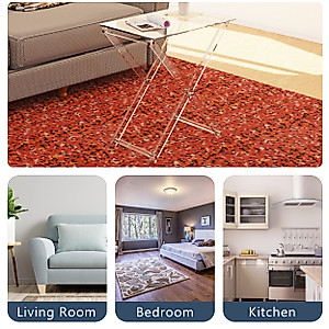 CRYSFLOA TV Tray with 2 Removable Trays Acrylic Folding Tray Table Two Tier Serving Tray Top Foldable Nightstand for Bedroom Kitchen Acrylic Modern Furniture Space Saving Side Table Serving Food Trays