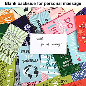 Outus 120 Pcs Motivational Encouragement Quote Cards Inspirational Kindness Appreciation Gratitude Business Cards Encouragement Mini Note Cards for Student Kids Teachers, 30 Styles (Bright Style)