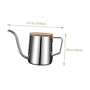 OKUMEYR Coffee Pot Teakettle for Stovetop Espresso Machine Loose Leaf Tea Steeper Pot Stovetop Espresso Gooseneck Kettle Stove Kettle Kettle Drip Kettle Silver Stainless Steel