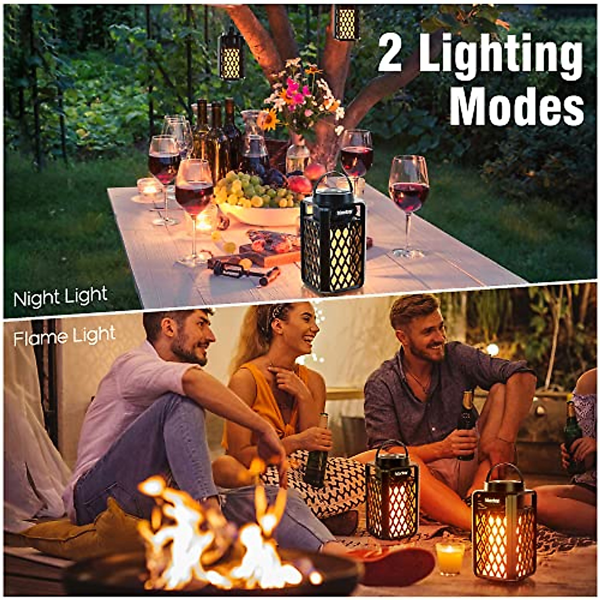 blonbar Led Flame Speaker, Outdoor Bluetooth Speaker with Torch Atmosphere,10W Outdoor Portable Stereo Speaker with HD Audio for Patio/Porch/Home Decor, Gifts for Men Women Couples Dads Moms