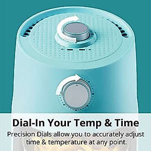 Aria Teflon-Free 3 Qt. Premium Ceramic Air Fryer with Recipe Book, Seafoam Teal