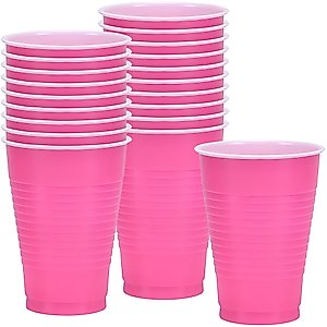 Party Dimensions Plastic Party Cups-12oz | Hot Pink | Pack of 20 Cups, 20 Count (Pack of 1)