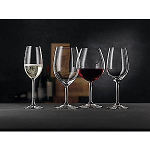 Nachtmann Vivino Bordeaux Glass | Set of 4 Wine glasses 20.6 Ounce Crystal Clear Glass | White or Red Wine Glass Set with Long Stem | Ideal for Tasting Cabernet, Pinot Noir, Bordeaux | Dishwasher Safe