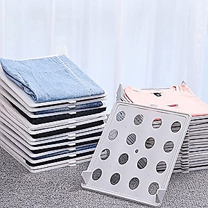 ZWMBYN 10Layer Clothes Organizer Tray, T-Shirt Folding Board, Closet Organizers Board Wardrobe Shelf Dividers Closet Organizers for Pants Clothes