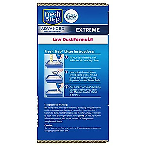 Fresh Step Advanced Extreme Clumping Cat Litter with Odor Control - Mountain Spring Scent, 18.5 lb (Package May Vary)