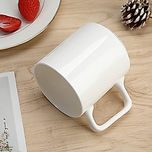 FunIdea Fine Bone Ceramic Coffee Mug with Handles for Hot Beverages Coffee Cappuccino Latte Cocoa Tea Perfect for Home (15oz)