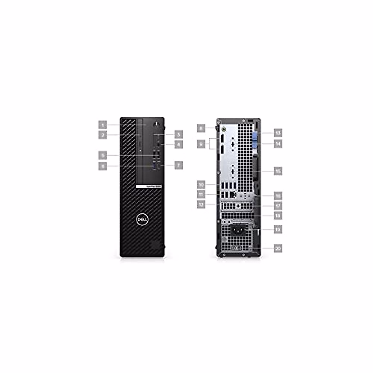 Dell Optiplex 5000 5090 SFF Small Form Factor Desktop (2021) | Core i5-2TB HDD - 16GB RAM | 6 Cores @ 4.6 GHz Win 10 Home (Renewed)