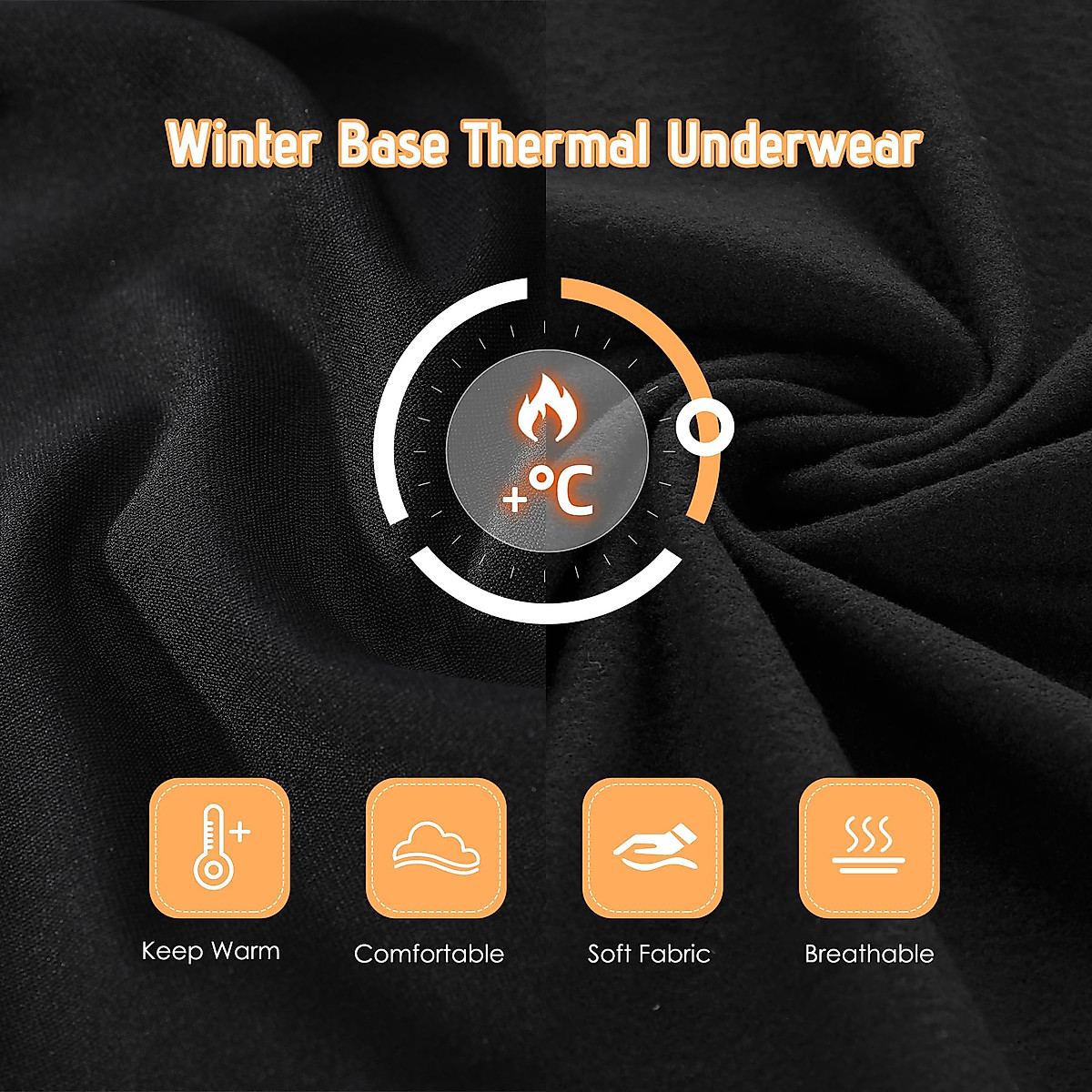 Zando Kids Thermal Underwear Sets Girls Soft Base Layer Fleece Long Underwear Toddler Thermal Set Boys Underwear Long Johns Ultra Cold Weather Gear Toddler Underwear Black Large (100) /3T