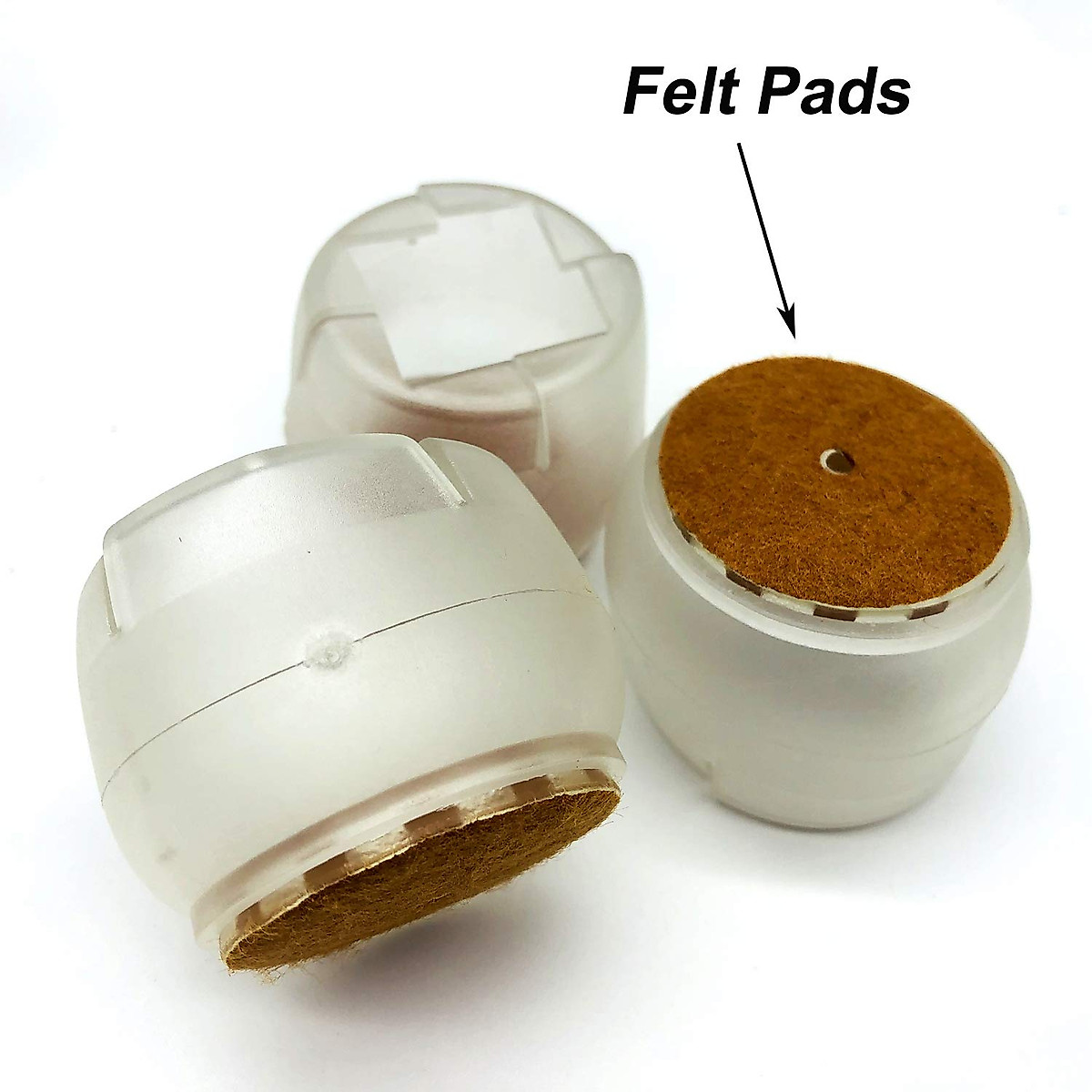 Maydahui 16PCS Round Chair Leg Floor Protectors Furniture Silicon Table Feet Covers Prevents Scratches Glides Caps Cups Fit 1-4/5 to 2 Inch （45-50mm）