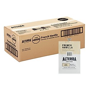 Alterra A183 Alterra Coffee Freshpacks, French Vanilla, 100/CT, Black