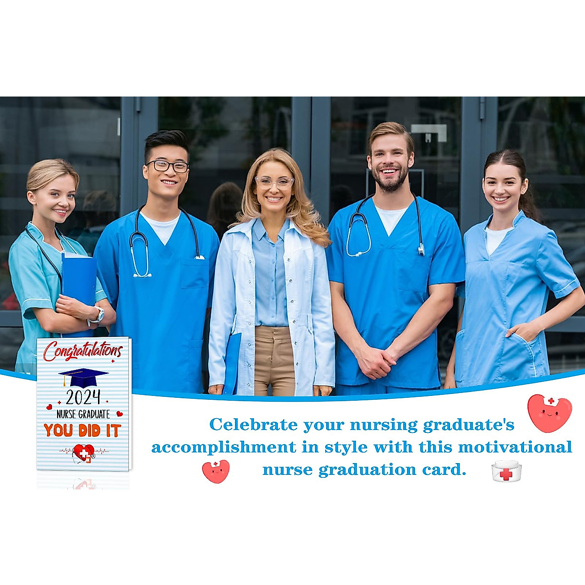 WhatSign Nurse Graduation Cards 2024 Nursing School Graduation Cards School Nurse Graduation Gifts Nursing Graduation Gifts for Her New Nurses Medical Graduation Nurses Cards for RN Midwife Nicu Nurse