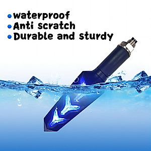 GKmow 4 PCS 12V LED Motorcycle Turn Signals Light, Motorbike Universal Y Shape Flowing Indicator Lights, Daytime Running Light for Motorcycle Motorbike Scooter Quad Cruiser Off Road (Blue)