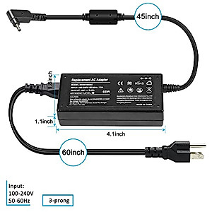 65W 45W Laptop Charger for Acer Aspire 5 A515-45 A515-56 A515-46 A515-54 A515-44 A515-55 Aspire Vero AV15-51-7617 SF314-52 SP513-52N SP111-33 SF314-51 Slim Notebook AC Adapter Power Cord
