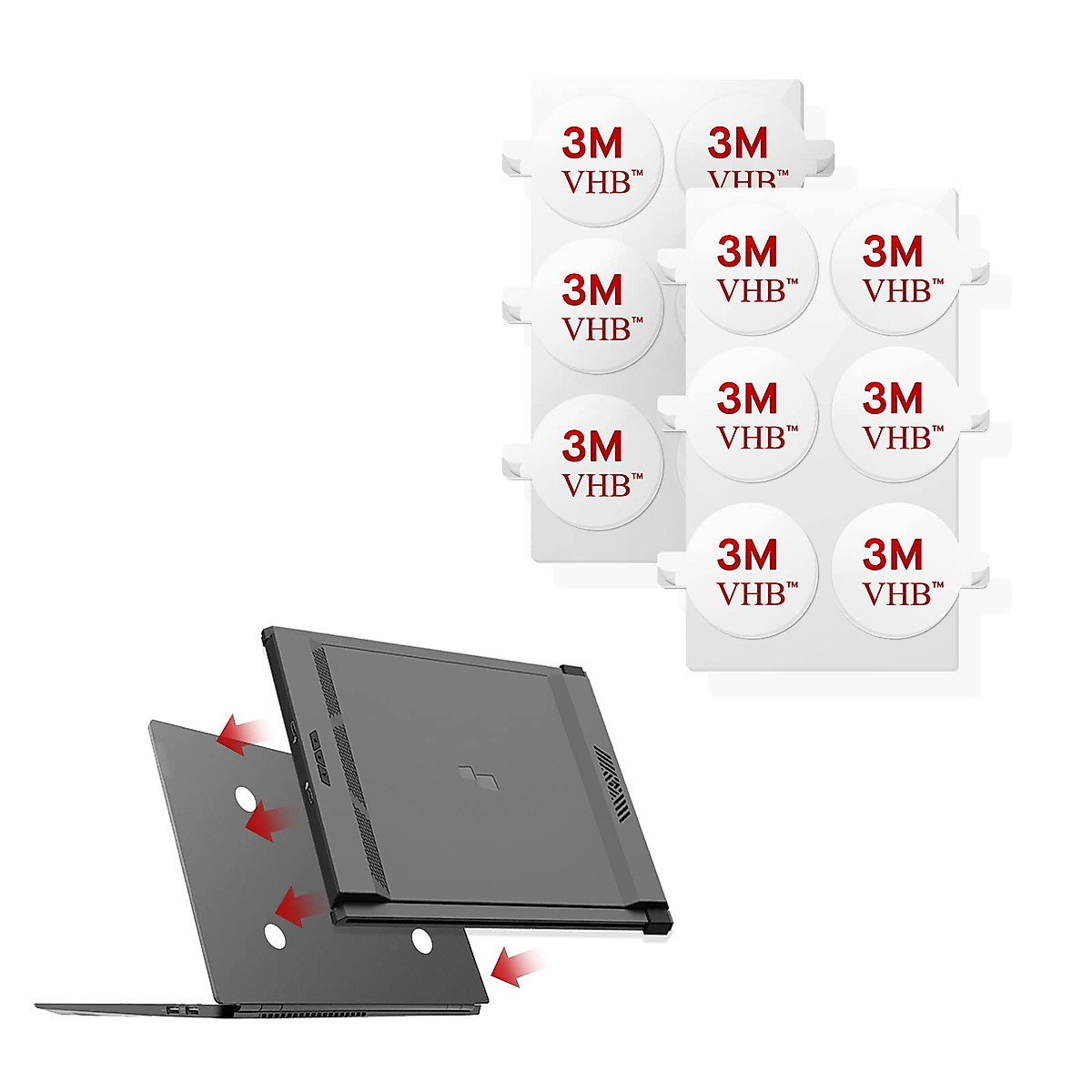 Duex Max Blue Portable Monitor with Adhesive, Mobile Pixels 14.1" Full HD 1080P IPS Auto Rotated Laptop Screen Extender, USB A/Type-C USB Powered Plug and Play