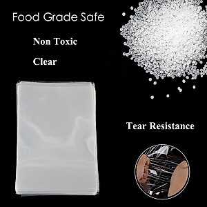 Miraclekoo 400 PCS 4X6 Inch Cellophane Treat Bags Christmas Gift Bag Clear Cello Treat Bags with 400 Twist Ties for Wedding Cookie Gift Candy Bakery Supply,1.4mil