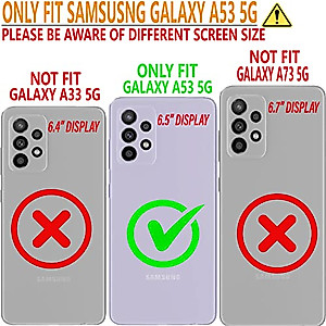 Samsung A53 5G Case, Galaxy A53 5G Case with [Tempered Glass Screen Protector Include] Circlemalls Military Grade 12 ft Drop Test Protection Shockproof with Ring Holder Kickstand Phone Cover- Black