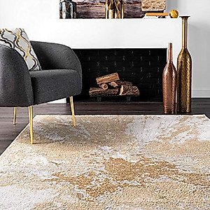nuLOOM Cyn Contemporary Abstract Area Rug, 3' x 5', Gold