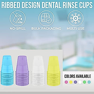 Pruvade Disposable Cups | 50 Pack | 5 oz Plastic Cups, Small Bathroom Cups Perfect as Medicine, Water, Rinsing, Mouthwash Cups, Party Cups, Dental Cups, Multicolor Cups for Kids | Pink Cups