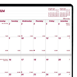 Brownline 2024 Essential Monthly Two-Year Pocket Planner, January 2024 to December 2025, Stitched Binding, 6.5" x 3.5", Assorted Colors (CA24.AST-24)
