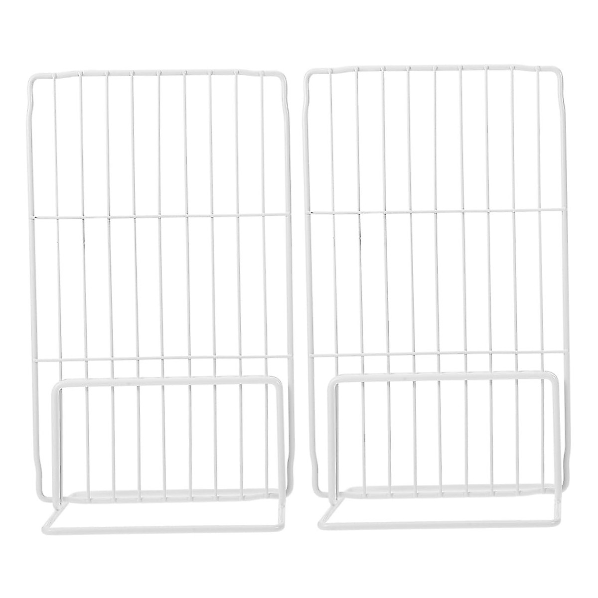 Garneck 2pcs Freezer Partition Closet Divider Refrigerator Dividers Shelf Divider Refrigerator Separators Fridge Drawer Divider Freezer Wire Divider Freezer Organizing Separator Iron White