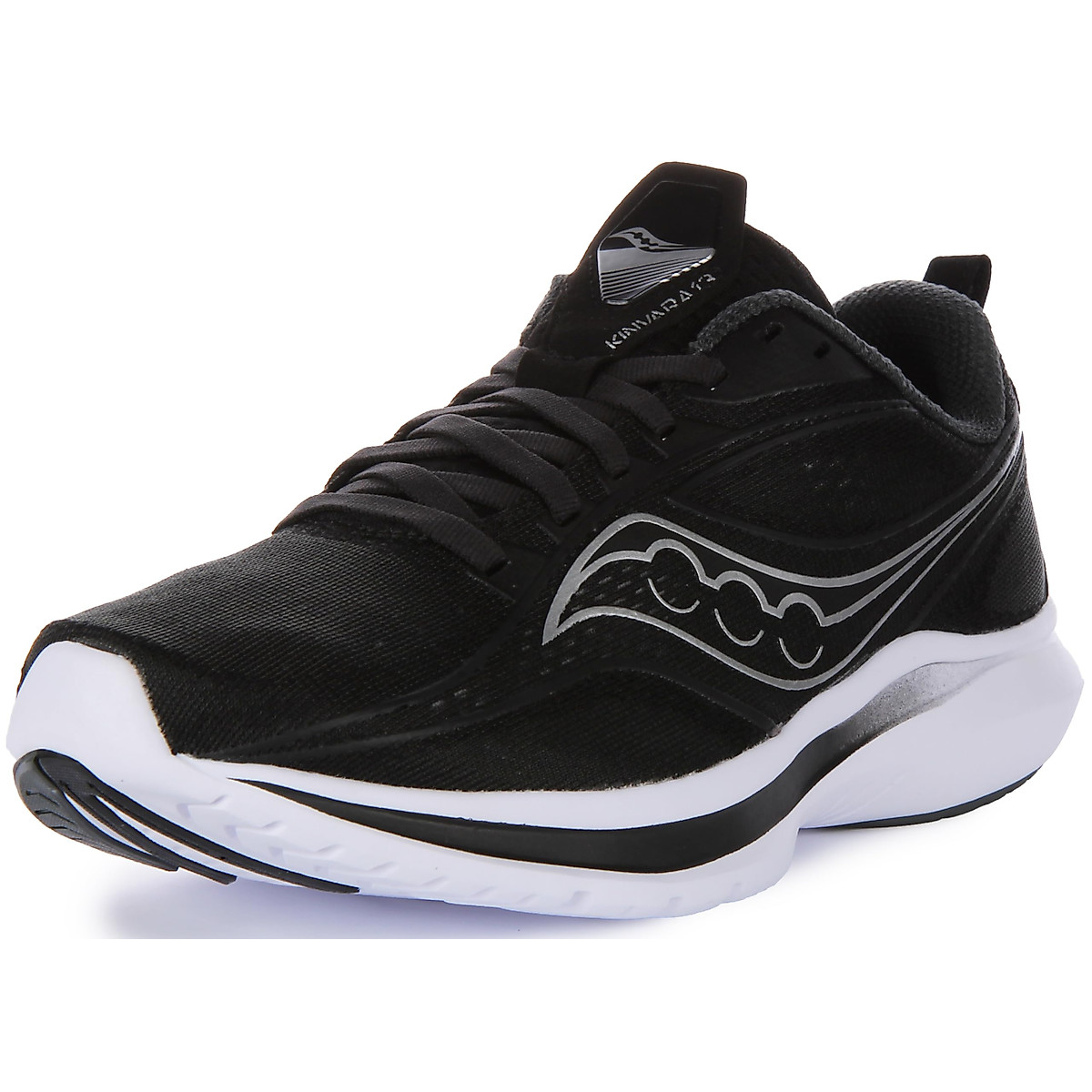 Saucony Women's Kinvara 13 Running Shoe, Black/Silver, 11.5 Wide