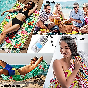 Exclusivo Mezcla Large Quick Dry Beach Towel, Super Absorbent Sand Free Microfiber Beach Towels for Kids Adults (Sunflower, 30"X60"), Compact Pool Camping Towel with Bag