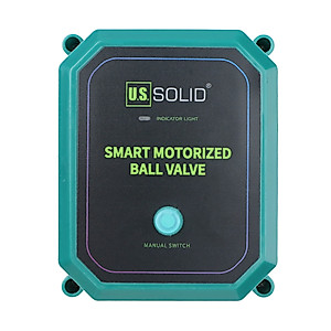 U.S. Solid 3/4" Smart Motorized Ball Valve - Remote App Mobile Control Brass Electrical Ball Valve with Manual Switch, 5V DC USB Connection