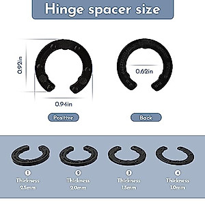 DA99-04158A Refrigerator Door Hinge Shim Kit, For Samsung Refrigerator Door Height Adjustment(4 different thicknesses shims) Replacement Parts DA60-00314C,3282540,PS6448337 DA99-04158A,AP5668209