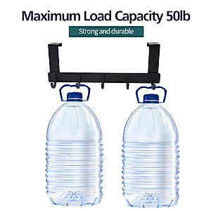 Mdvora 1/2/4 Pack Over Door Hooks, Black/White, Short/Long, Heavy-Duty Over Door Hanger(1pcs Short Black)