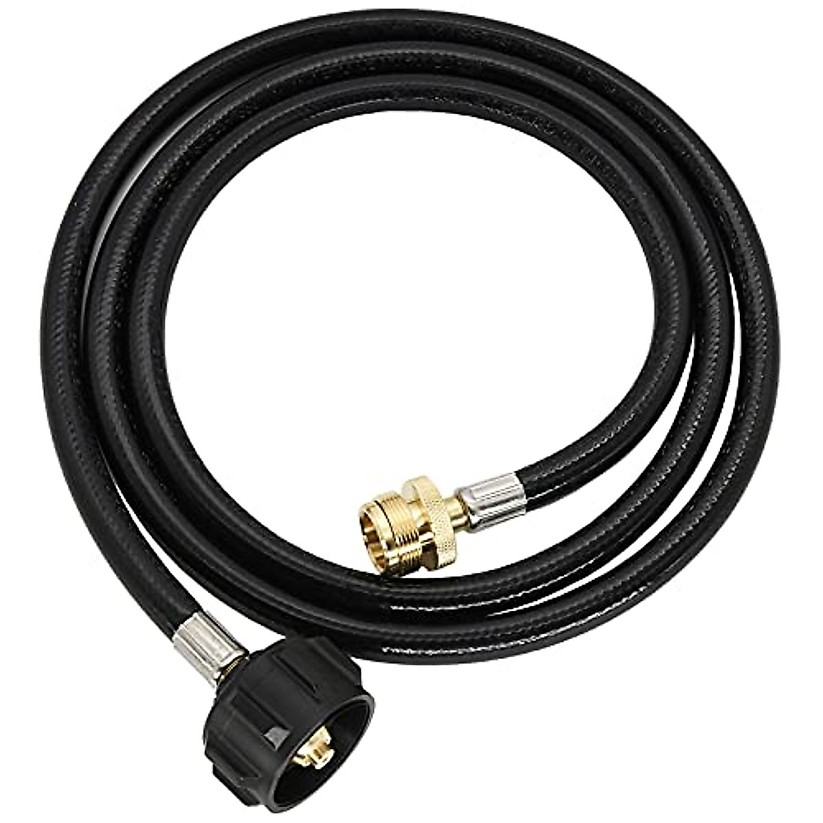 KAKO 6 Feet Propane Tank Converter Adapter Hose Assembly 1lb to 20lb Converter for QCC1 / Type1 LP Gas Tank with Safety Certified Connects Bulk Propane Appliances to 20 LB Propane Cylinder Tank