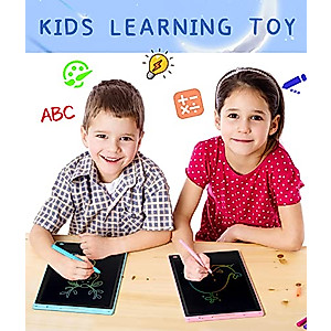 LCD Writing Tablet for Kids, 2Pck Drawing Tablets Toddler Toys Doodle Board 12 inch Writing Pad Drawing Tablet, Boys Girls Gift Trip Travel Essentials Learning Games 3-5 6-8 9-12 Year Old, Blue+Pink