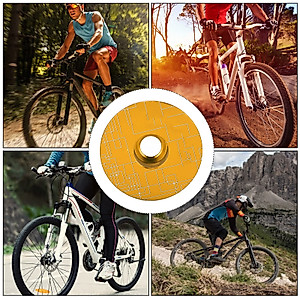 SUNGOOYUE Headset Top, 31.8mm Aluminum Alloy Headset Stem Top Cover with Bolts for Mountain Bikes Road Bikes(Yellow)