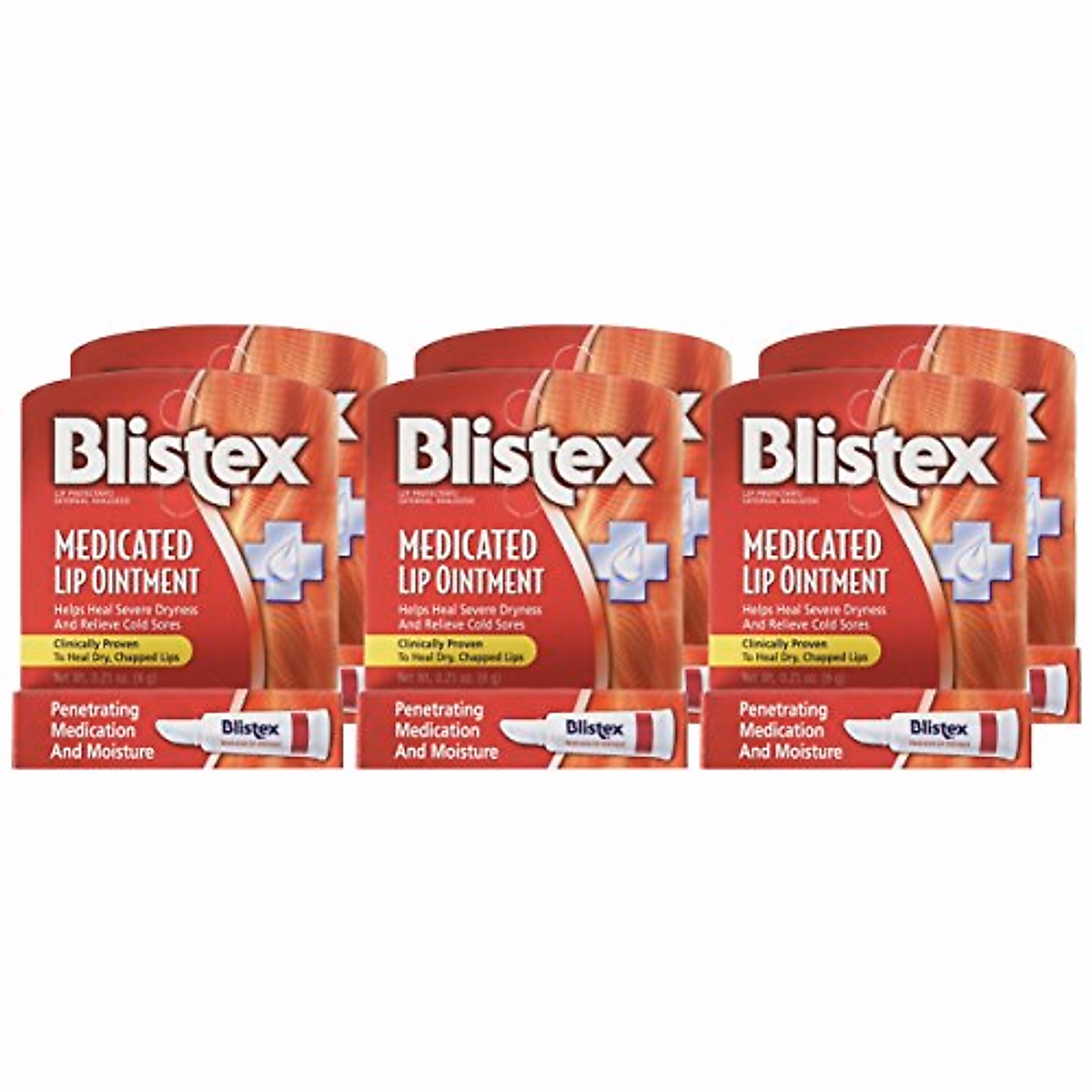 Blistex Medicated Lip Ointment 0.21 oz (Pack of 6)