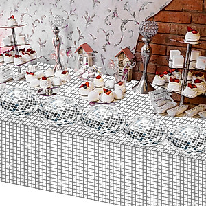 48 Pieces 7in 70s Disco Party Paper Plates for 70’s Party Supplies Gray and Blue Disco Ball Theme Dessert Plates for Birthday Baby Shower Boogie 1970s Disco Music 90s Bachelorette Party Decorations