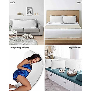 Edwiinsa White Pillow Covers King Standard Set of 2 Bed Pillow, Modern Simple White Backdrop Plush Soft Comfort for Hair/Skin Cooling Pillowcases with Envelop Closure 20''x36''